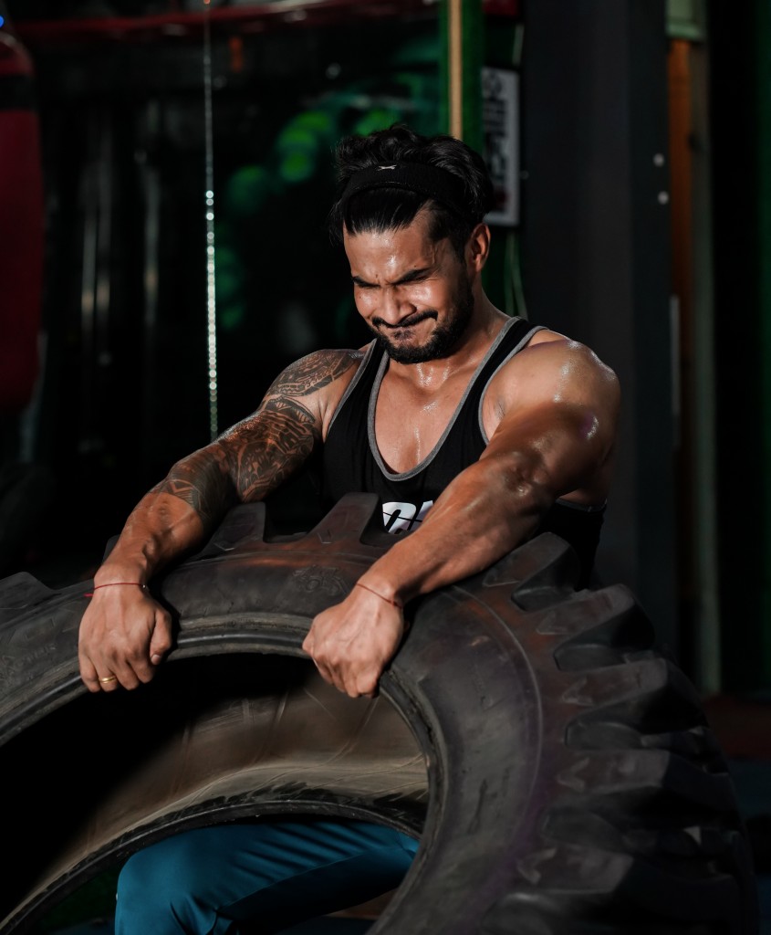 A bodybuilder during hard workout - PixaHive