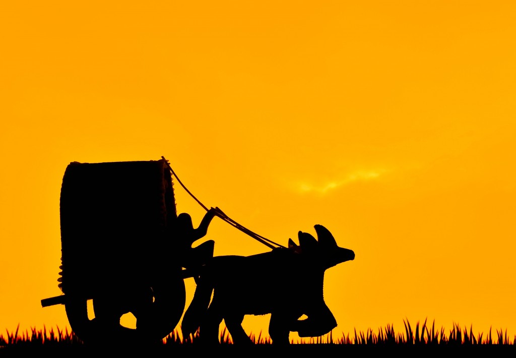 Bullock cart silhouette - PixaHive