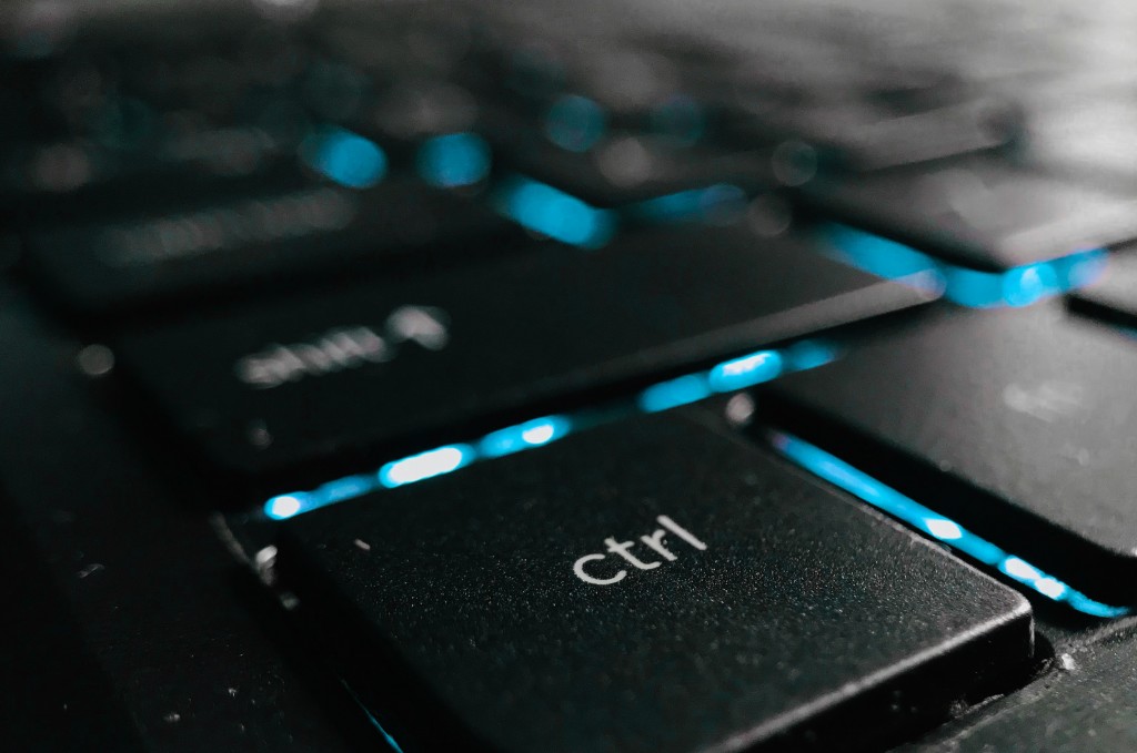 Laptop keyboard focus on control button - PixaHive