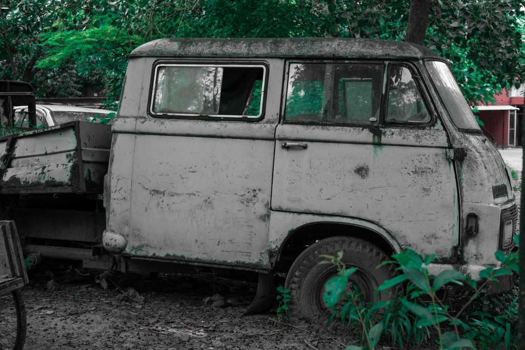 Old Compact Van in the Junk - PixaHive