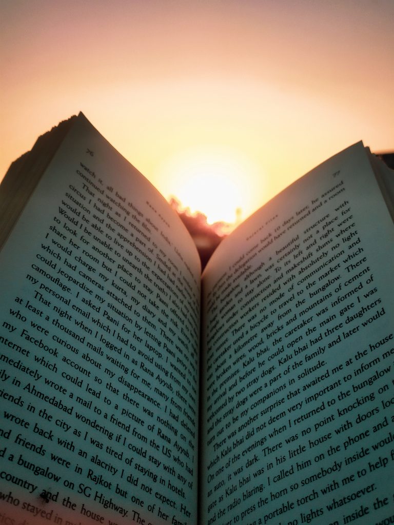 Sunset while reading a book - PixaHive
