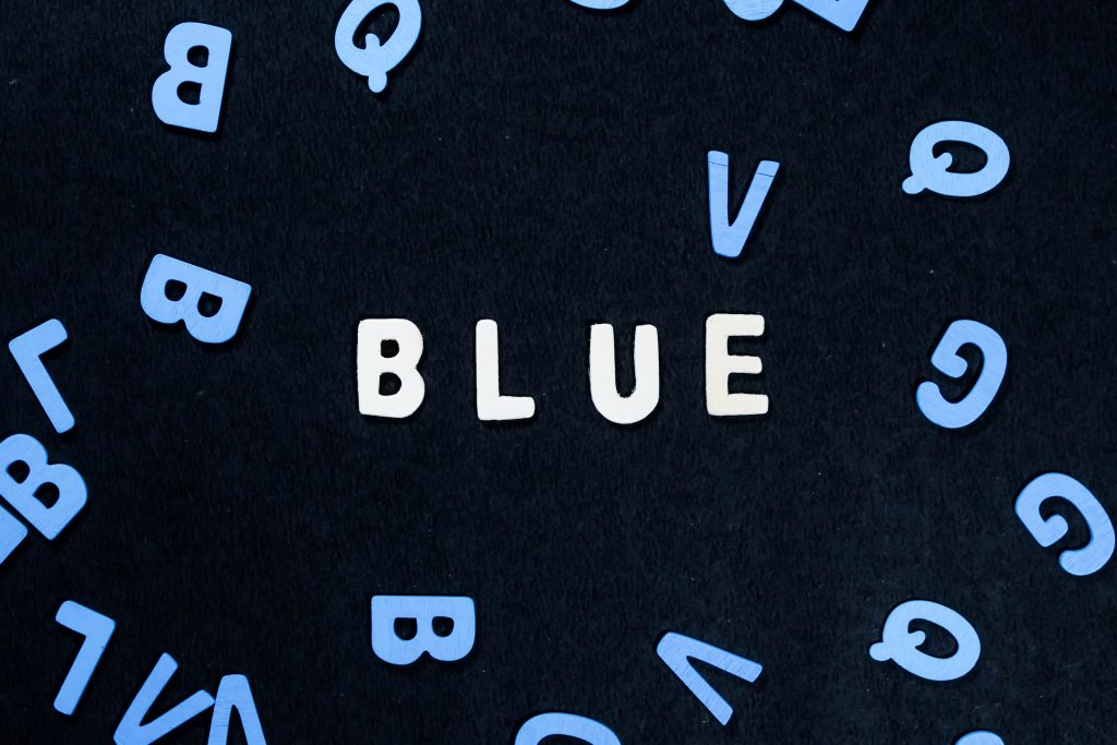 Blue written on scrabble - PixaHive