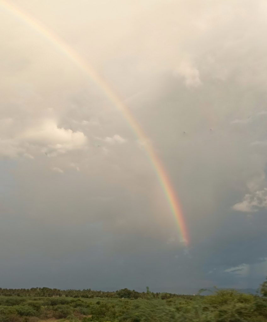 Cloudy sky and rainbow - PixaHive