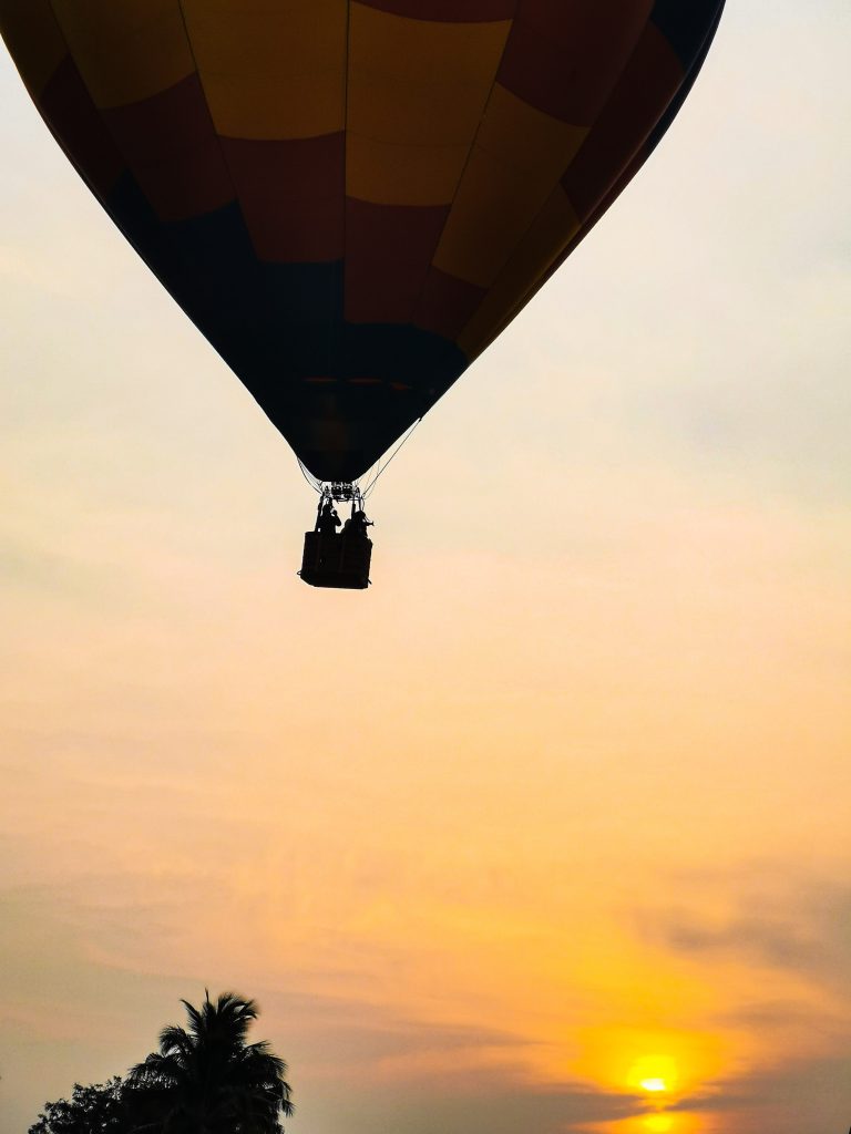 Hot Air Balloon Flight During Sunset - PixaHive