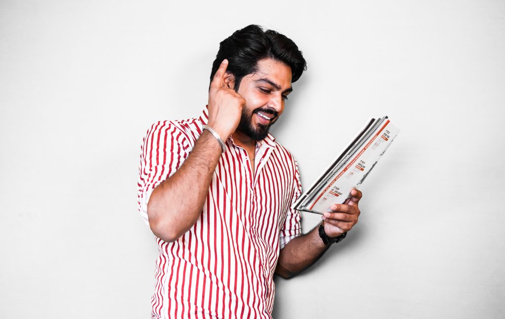 Man Reading Magazine with Great Ideas - PixaHive