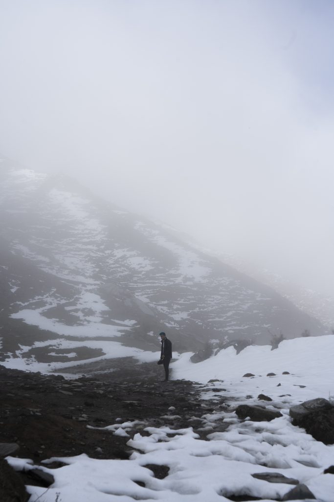 Man in the Snowy Mountains - PixaHive