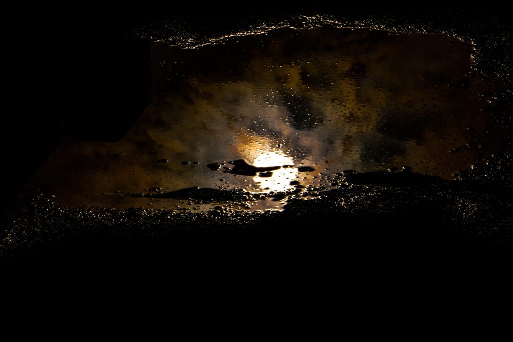 Sun reflection in puddle - PixaHive