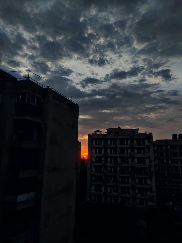 Tower Block and a Sunset Scenery - PixaHive