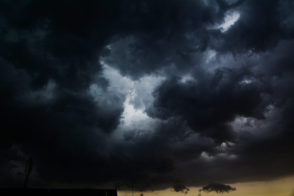 lightning of the thunder in between the moody dark sky. - PixaHive