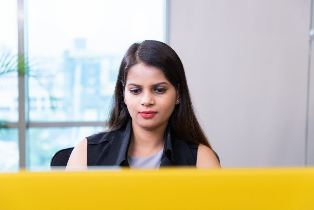 A passionate office girl working - PixaHive