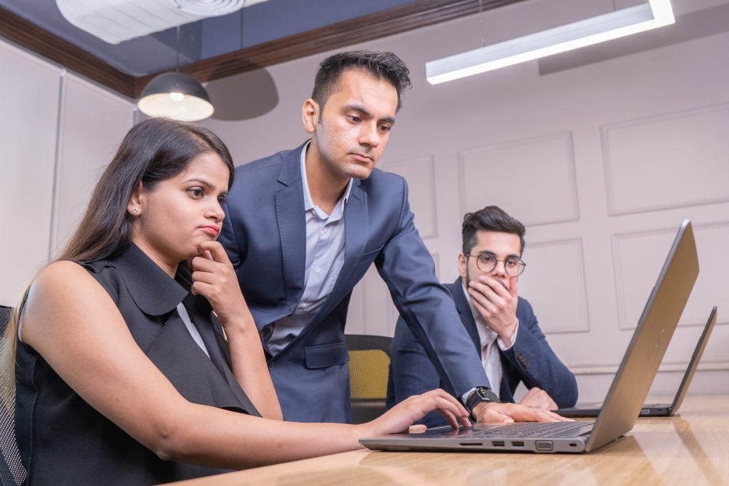 Boss checking employees work - PixaHive