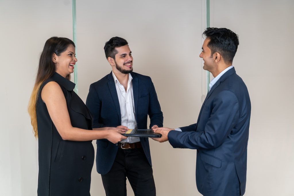 Boss handing over the promotion - PixaHive