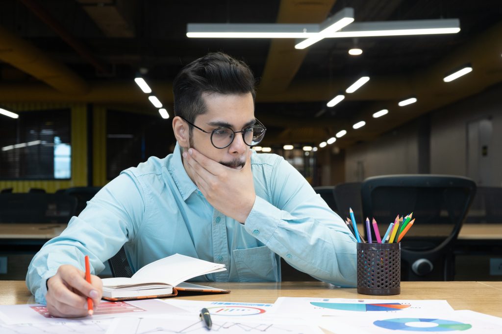 Businessman thinking about work - PixaHive