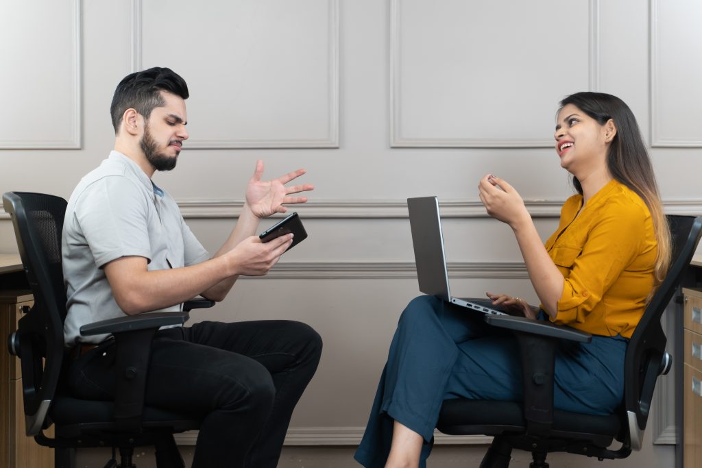 Employees gossiping with each other - PixaHive