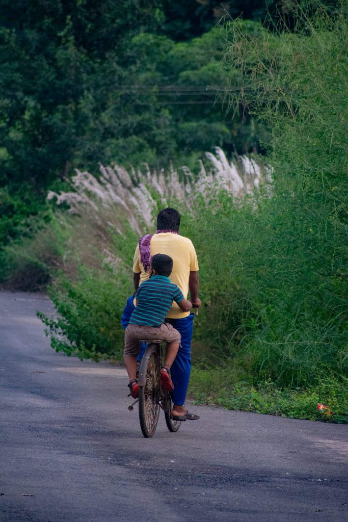 Father and son on a cycle - PixaHive