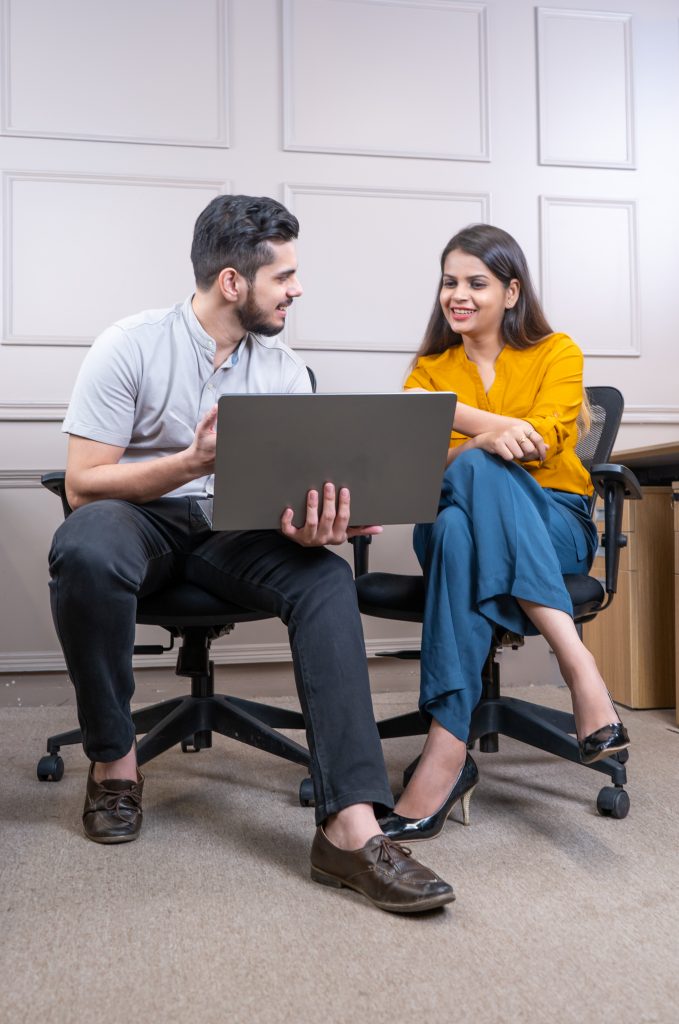 Happy colleagues working together - PixaHive