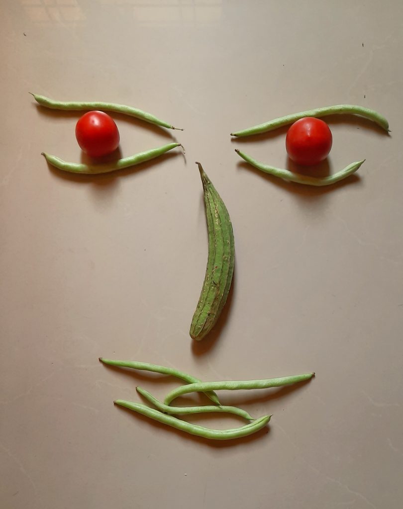 Human face made with vegetables - PixaHive