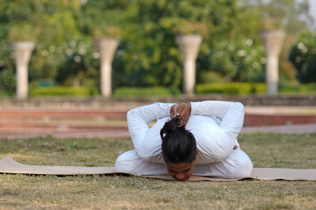 Lotus Forward Bend Reverse Prayer Pose - PixaHive