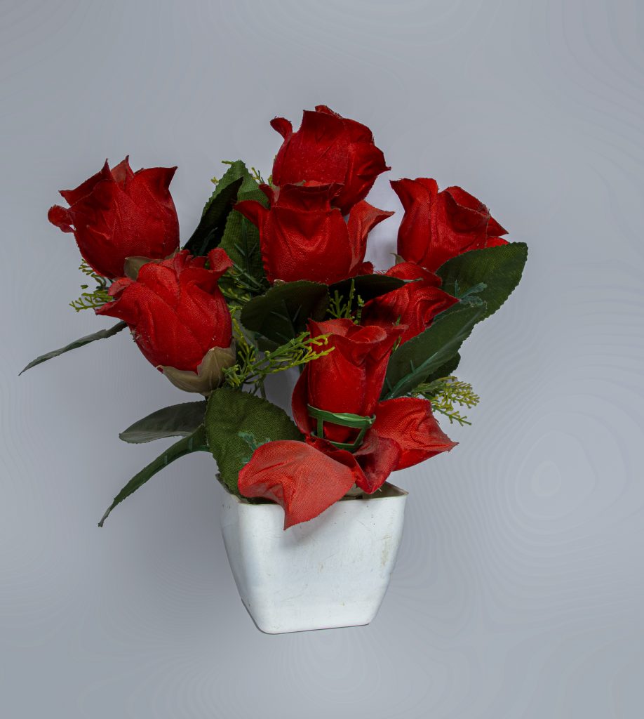 POT WITH RED FLOWER - PixaHive