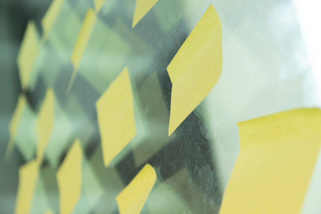 Sticky notes on glass window - PixaHive
