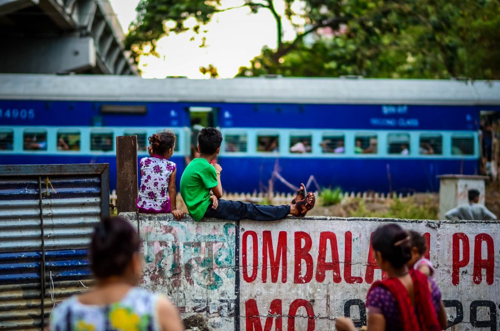 People watching passing train - PixaHive