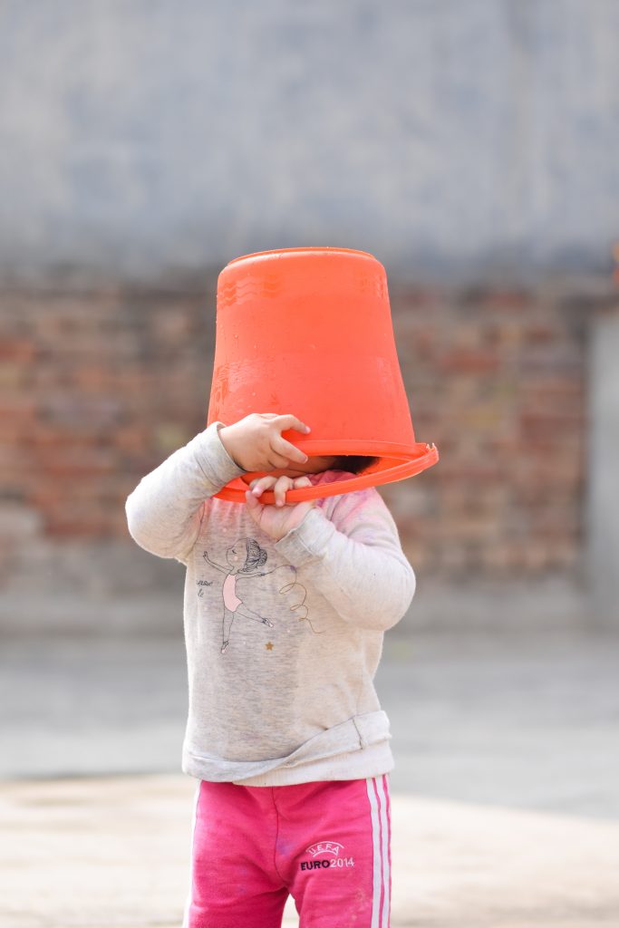 face covered with bucket - PixaHive