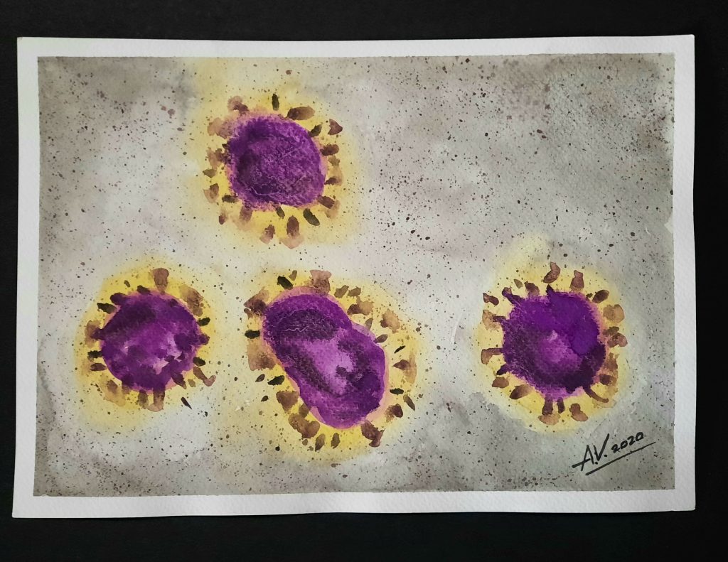 A painting of Corona virus - PixaHive