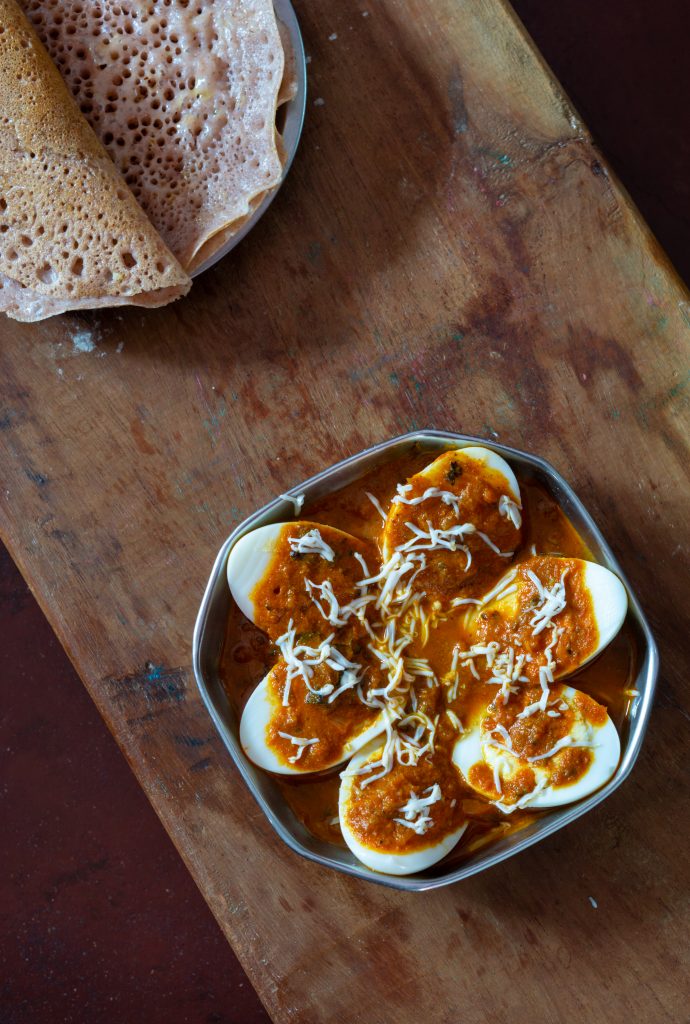 Boiled eggs with sauce served in a plate - PixaHive