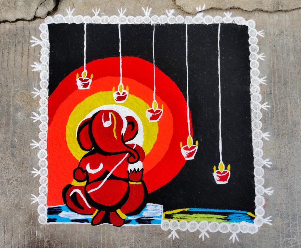 Ganesha Rangoli design - PixaHive
