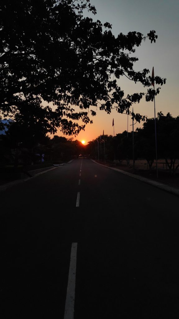 Sunset over a road - PixaHive