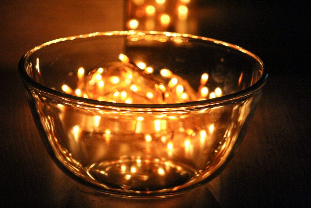 glass Bowl with Diwali Lights - PixaHive