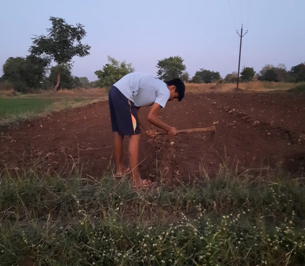 A boy working in a field - PixaHive