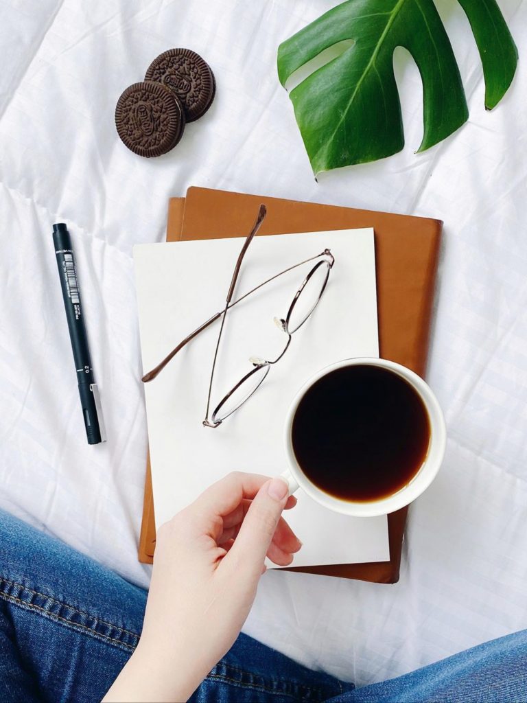 Black coffee and a note book - PixaHive