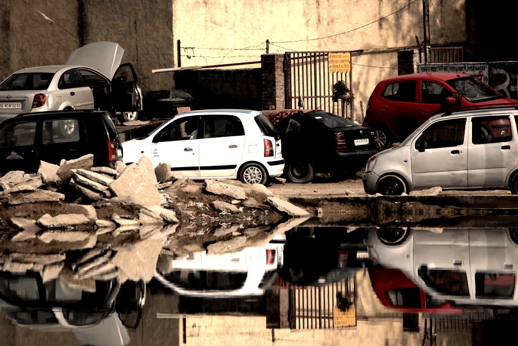 Cars reflection in water - PixaHive
