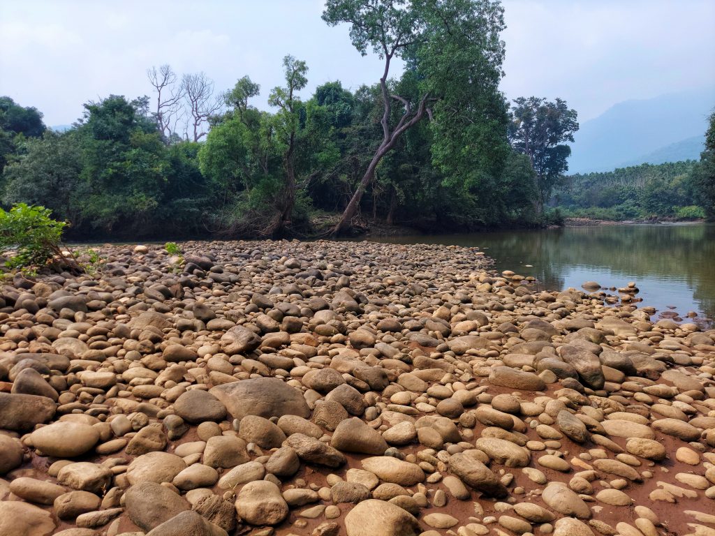 Dry river with pebbles seen - PixaHive