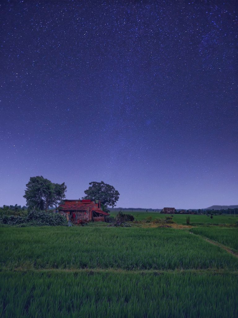Farmer’s house at night - PixaHive
