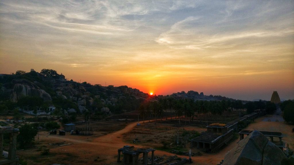 Golden sunset at Hampi. - PixaHive