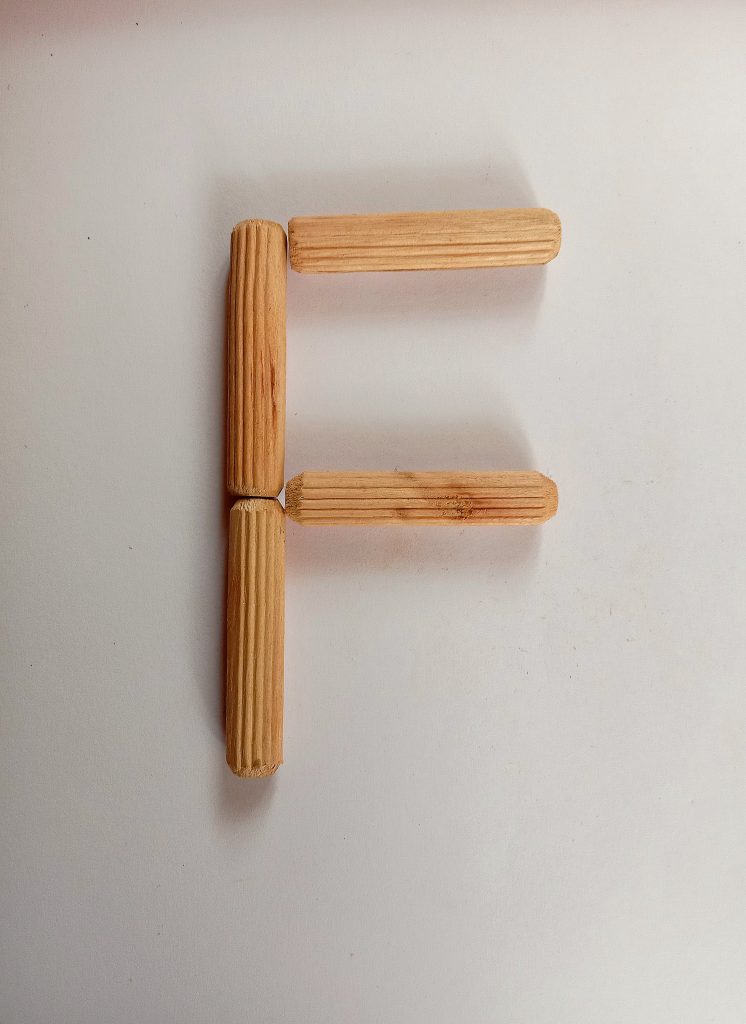 Letter F written with sticks - PixaHive