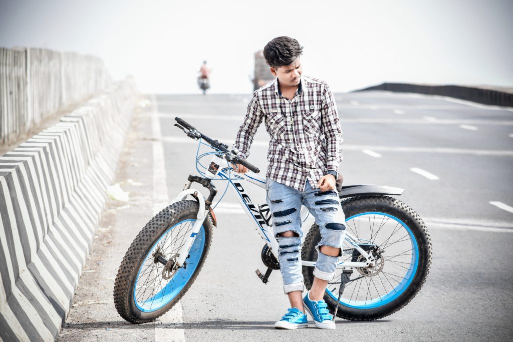 A boy with bicycle - PixaHive