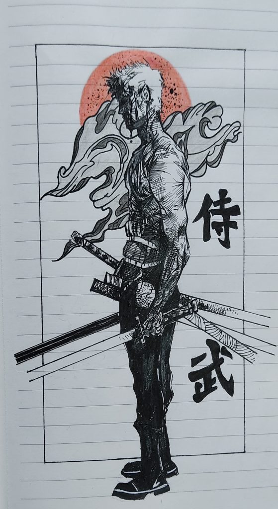 Drawing of a swordsman - PixaHive