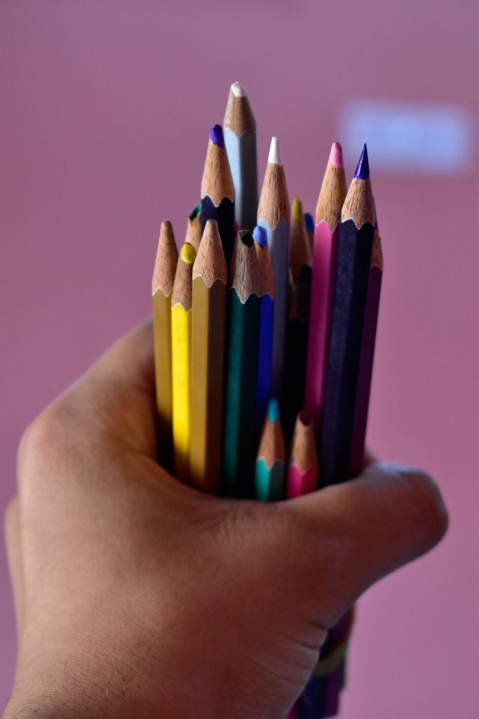 Pencil Colours in Hand - PixaHive