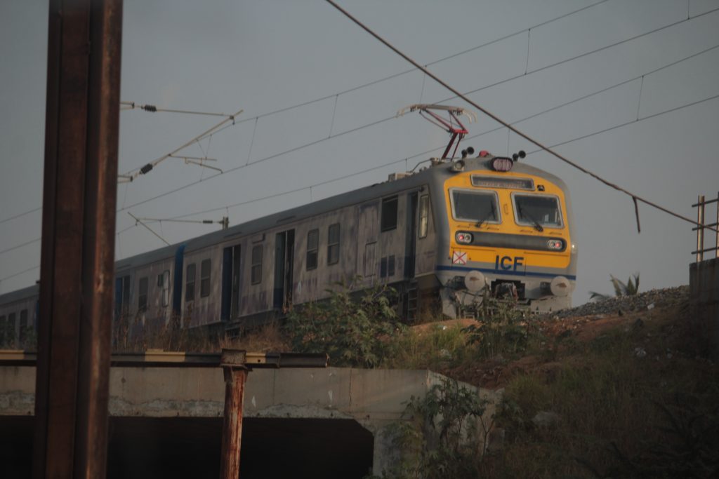 An electric train moving on a track - PixaHive