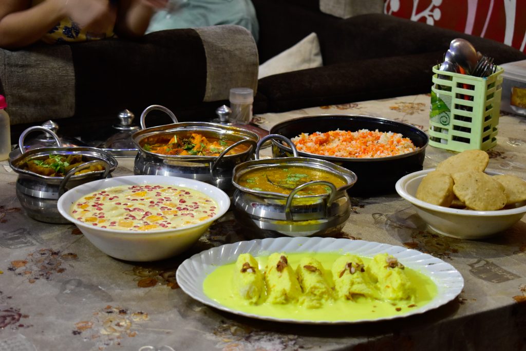 Dinner with desert on table - PixaHive