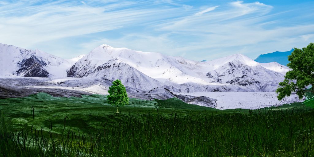 Snowy mountains landscape - PixaHive