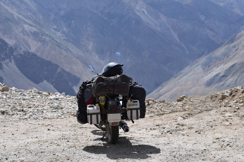 A tourist bike at a mountain top - PixaHive