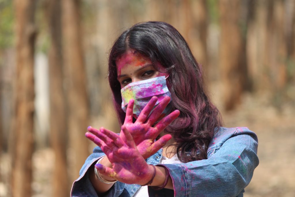 Girl playing Holi - PixaHive