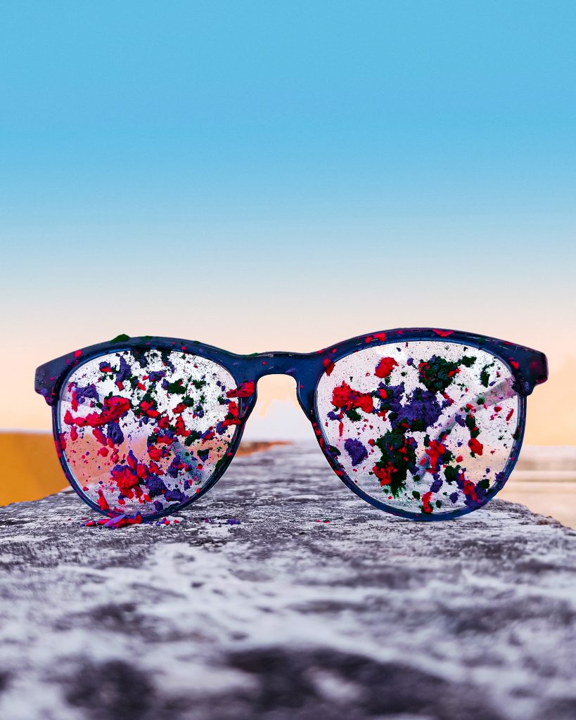 Goggles painted with Holi colors - PixaHive