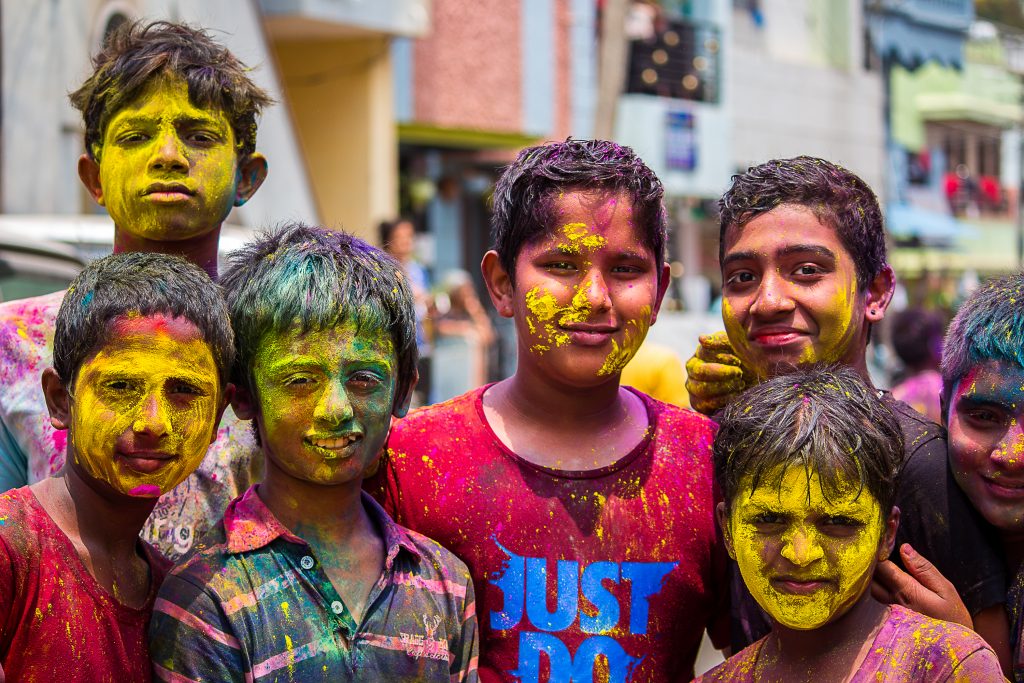 Kids Celebrating Holi festival - PixaHive