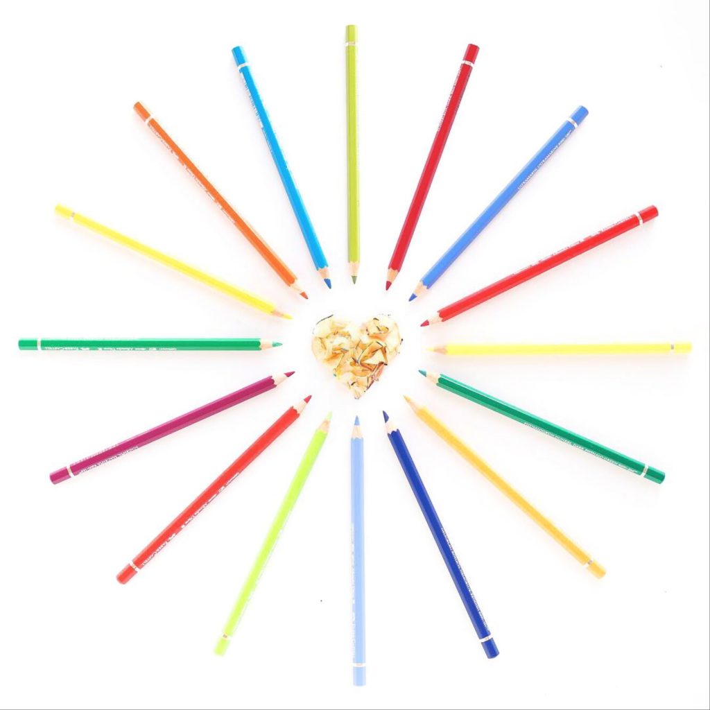 A circular shape made with pencils - PixaHive