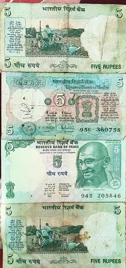Indian five rupee notes - PixaHive